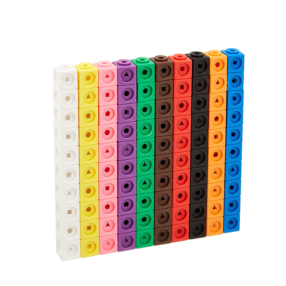 PE Plastic sorting and counting snap cube blocks toys educational toys ...