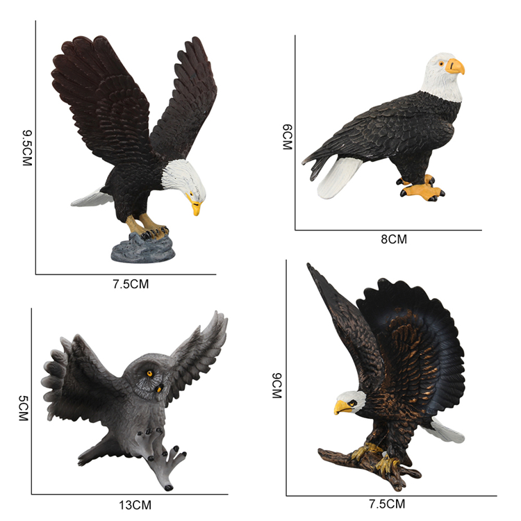 PVC Domineering Flying Black Eagle Plastic Animal Toy - Buy Product on ...